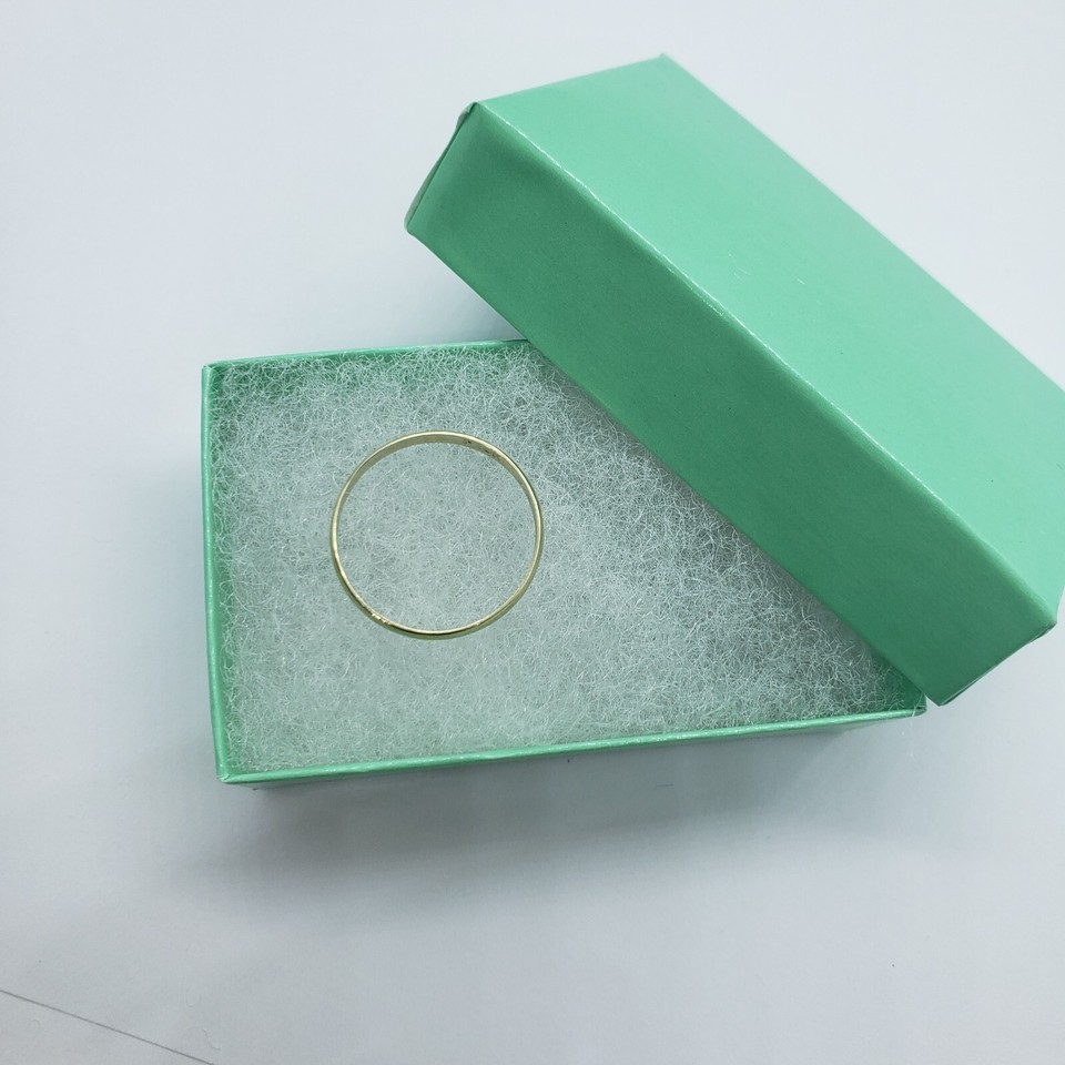 2mm 10K Solid Yellow Gold Plain Knuckle Band Simple Ring Women Sizes 2 ...