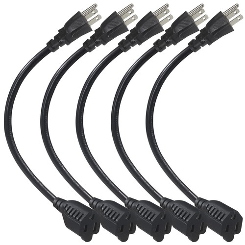 1ft Short Power Extension Cord 1ft Short 3 Prong Extension Cord Outlet ...