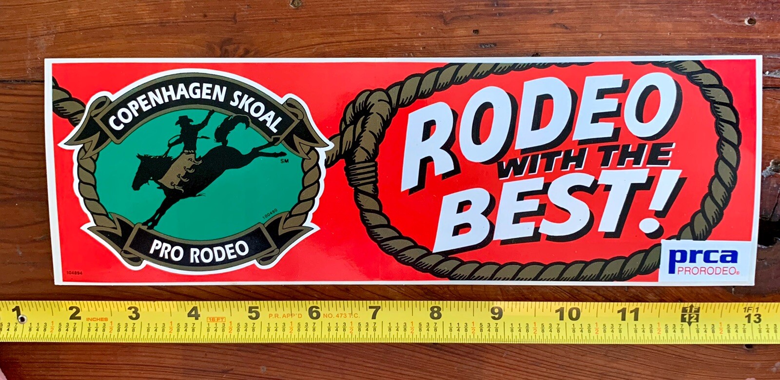 Copenhagen Skoal PRCA “Rodeo With The Best!” Sticker Promotional ...