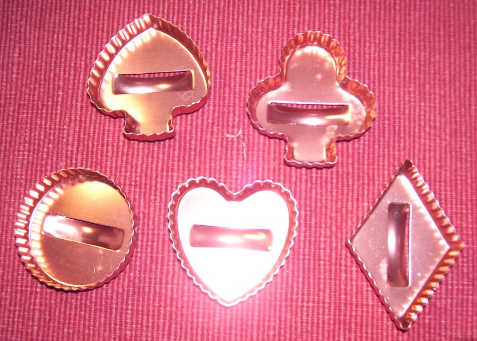 Set of 5 vintage copper bridge set cookies cutters. | eBay