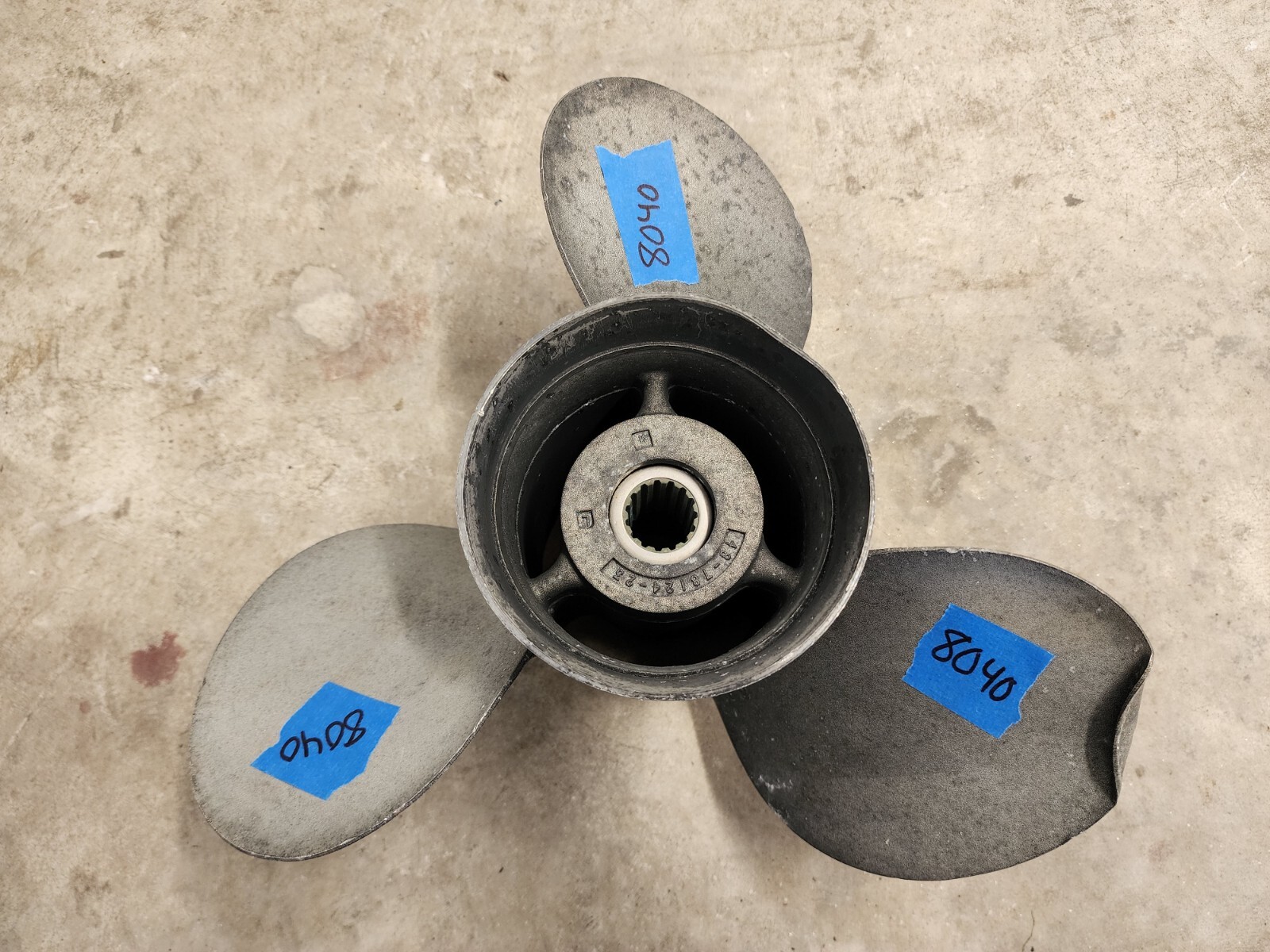 ALUMINUM 13 1/2" X 23P MERCURY PROP, 48-78124-23, HONDA YAMAHA SUZUKI ...