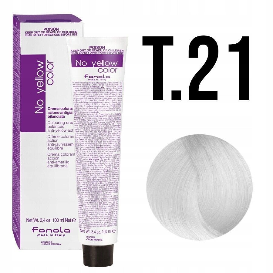Fanola No Yellow Color Cream Colouring Blonde Hair Dye Anti Yellow ...