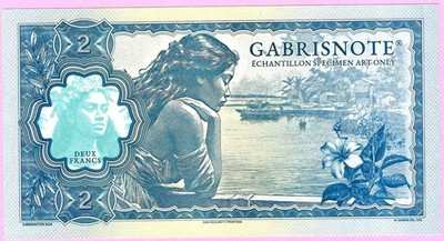 Tahiti 2024 Matej Gabris 2 Francs A Very Far Landscape UNC (TK 18 970) | eBay