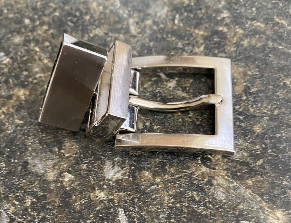 Reversible Belt Buckle Replacement Pin Buckle Square Silver Color | eBay
