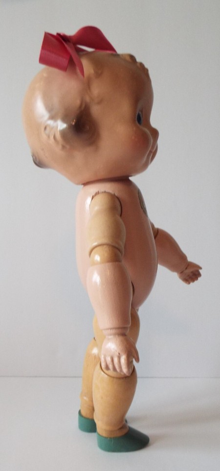 Cameo 1932 Joy 11” Vintage Composition & Wood Segmented Doll with Decal ...