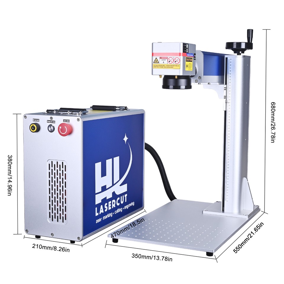 HL Laser 60W JPT MOPA M7 Fiber Laser Marking Machine Metal Jewelry ...