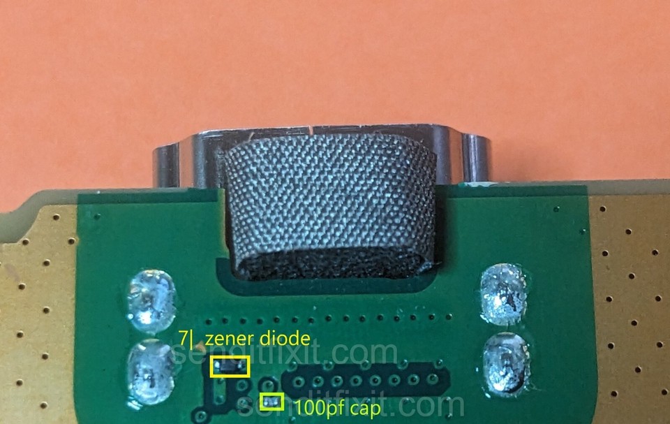 PS5 Replacement HDMI Port Components 71 C1 A6 Diode 100nf Cap Circuit ...