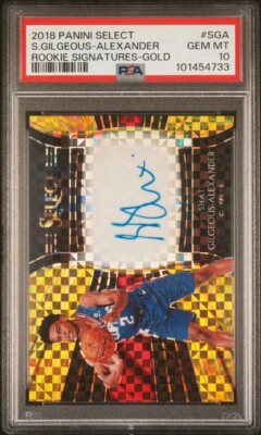 Shai Gilgeous-Alexander 2018 Select GOLD Prizm Autograph Rookie PSA 10 ...