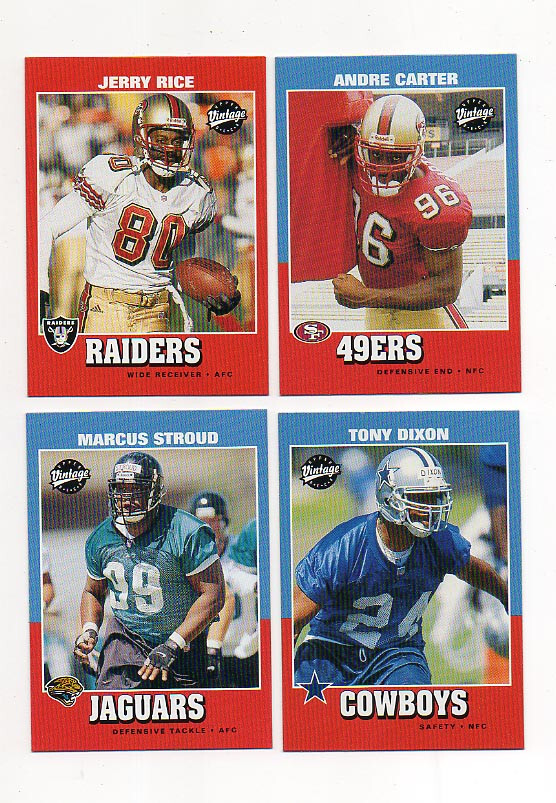 2001 Upper Deck Vintage Football Cards Pick 18 High Grade Complete Your ...
