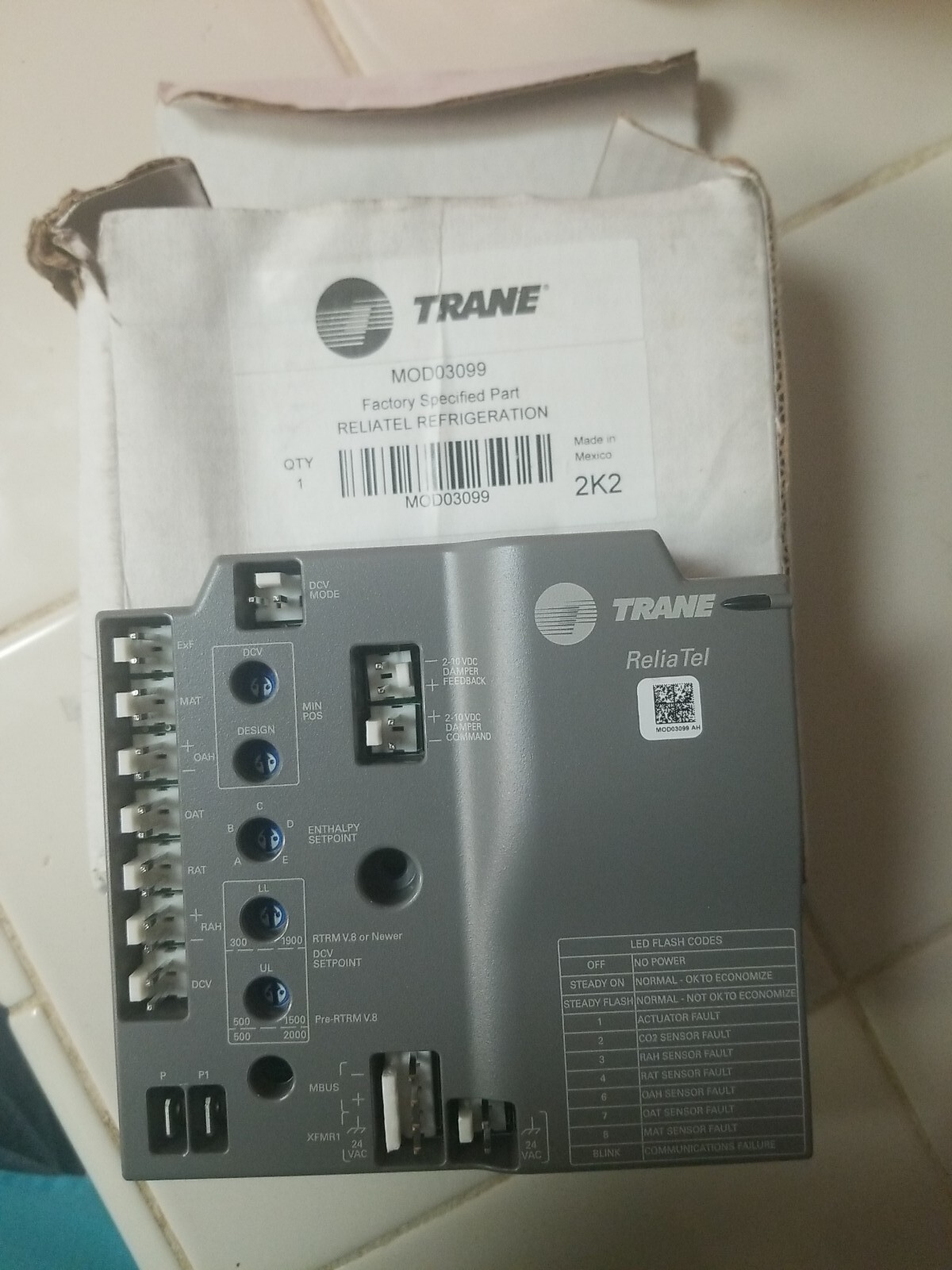 Trane MOD03099 Relia Tel Economizer Logic RTEM Control Module Board ...