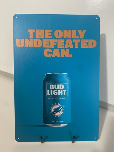 Miami Dolphins Bud Light Beer Sign - Undefeated Budweiser | eBay