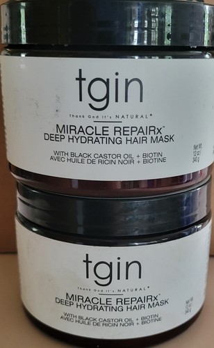 x2 TGIN Miracle RepairX Protein Castor Oil Biotin Treatment 12 Oz ...