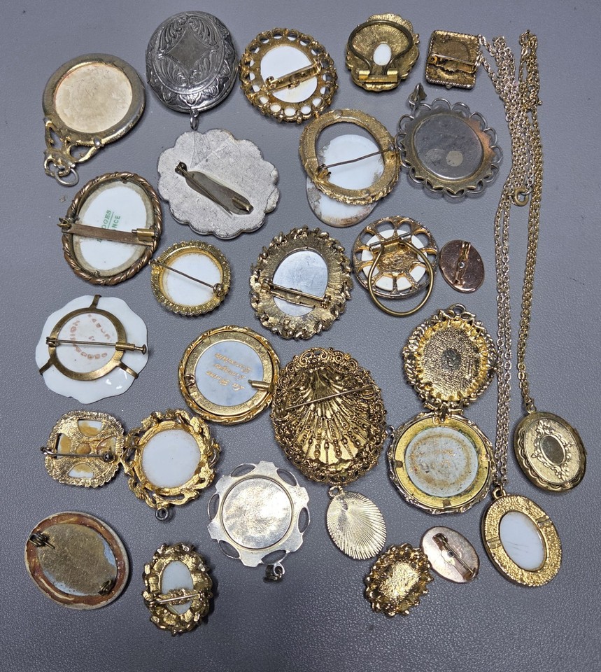 JOB LOT BROKEN VINTAGE PORTRAIT / COURTING COUPLE / LIMOGES COSTUME ...