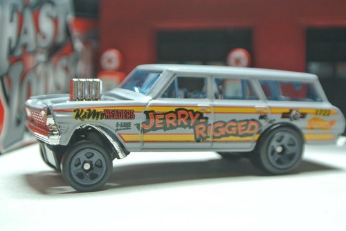 Hot Wheels Loose - '64 Chevy Nova Wagon Gasser - Gray - 1:64 - Jerry ...