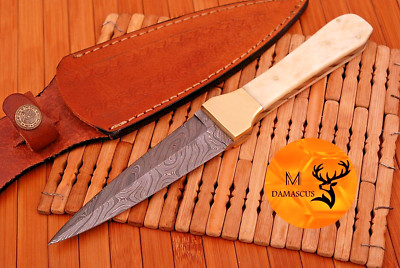Custom Made Hand Forged Damascus Steel Hunting Boot Knife Survival EDC ...