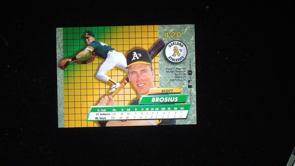 1992 Fleer Ultra - #420 Scott Brosius (Rookie) | eBay