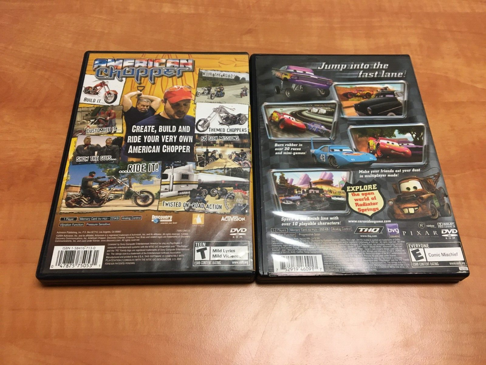 American Chopper, Disney Pixar Cars PS2 Game Bundle | eBay