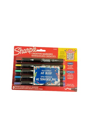 Sharpie Creative Markers Paint Effect No Bleed Water-Based Acrylic 5 pk ...