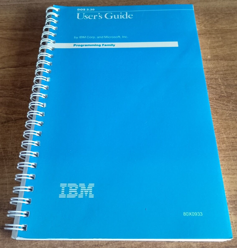 IBM DOS 3.30 Users Guide - Vintage Dos Ringbound Manual - First Edition - 1987 | eBay