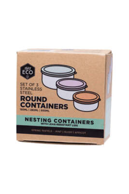 Ever Eco Round Nesting Containers- Set of 3 | eBay