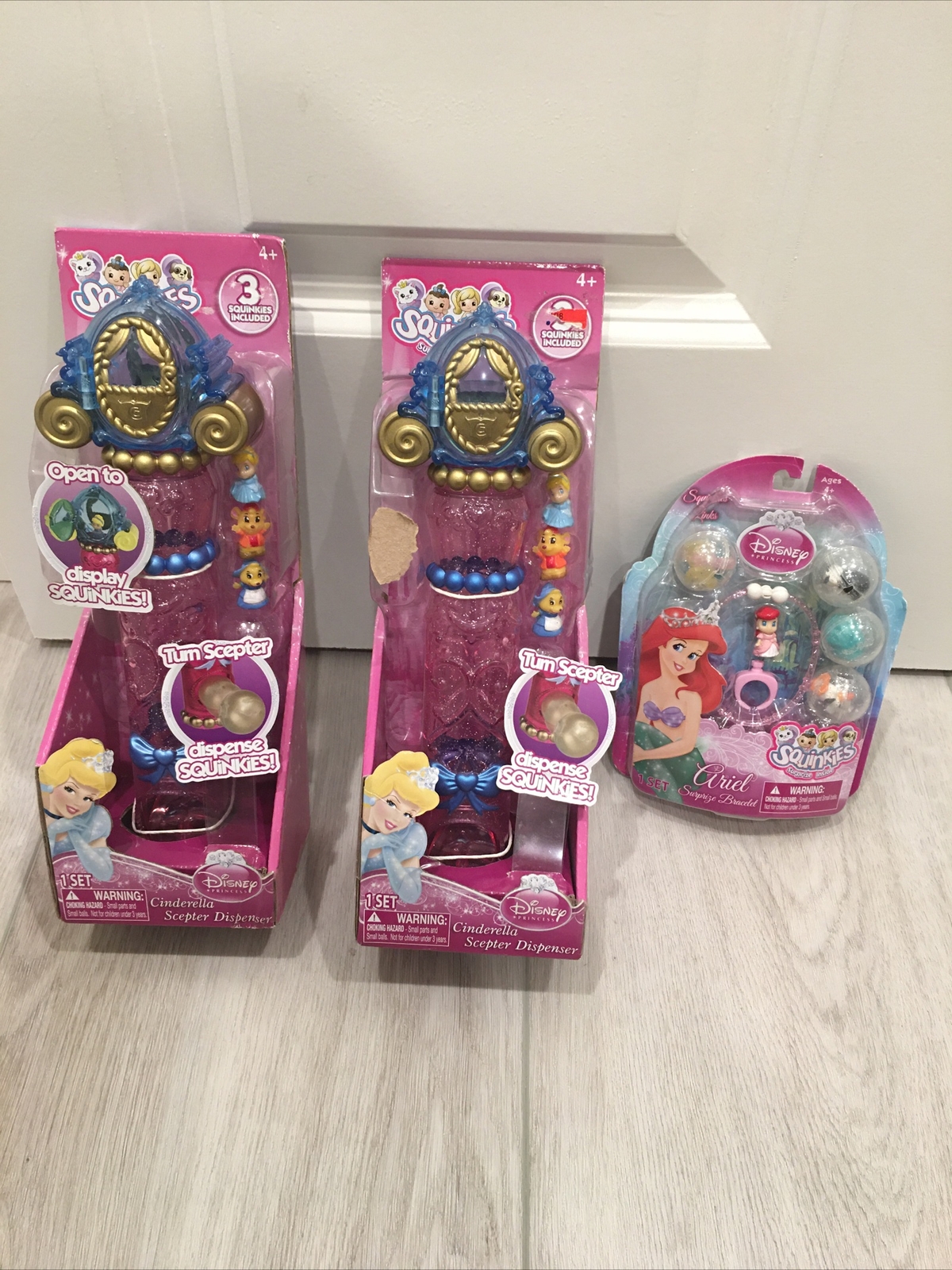 Squinkies Disney Princess - Cinderella Scepter Dispensers (x2) & Ariel ...