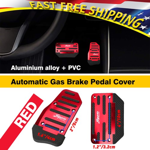 Universal 2x Non Slip Gas Automatic Foot Brake Pedal Cover Pad Car ...