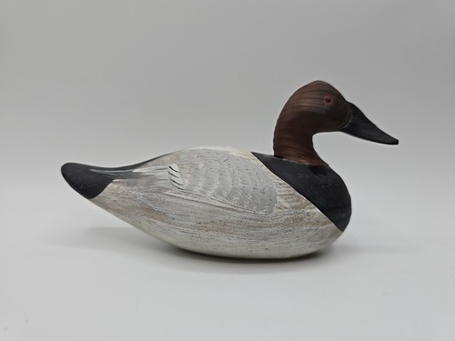 Joey Jobes Wood Canvasback Duck Decoy Small Maryland Carved Decoy 2000 ...