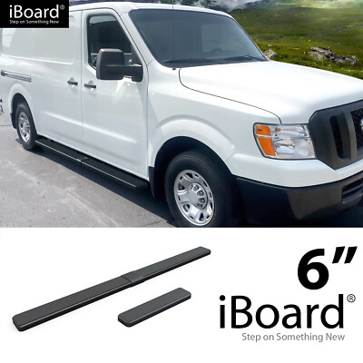 iBoard Running Boards 6in Black Fit 12-21 Nissan NV 1500 2500 Full Size ...