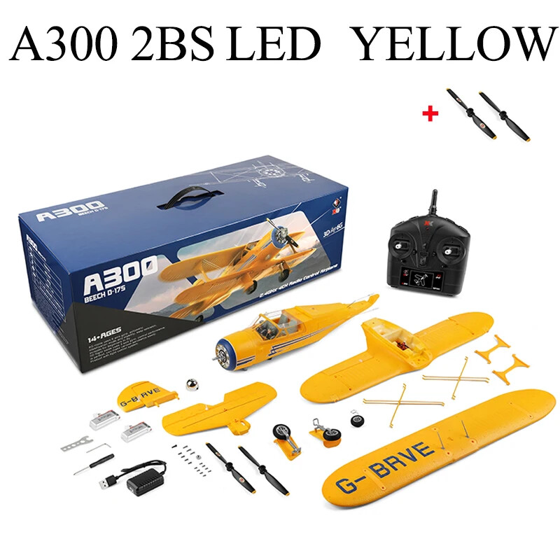 A300 D17S RC Airplane RTF EPP 4CH Biplane Brushless Motor with LED Gyro ...