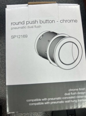 Tavistock 75mm Vortex Concealed Pneumatic Dual Flush Push Button Chrome ...