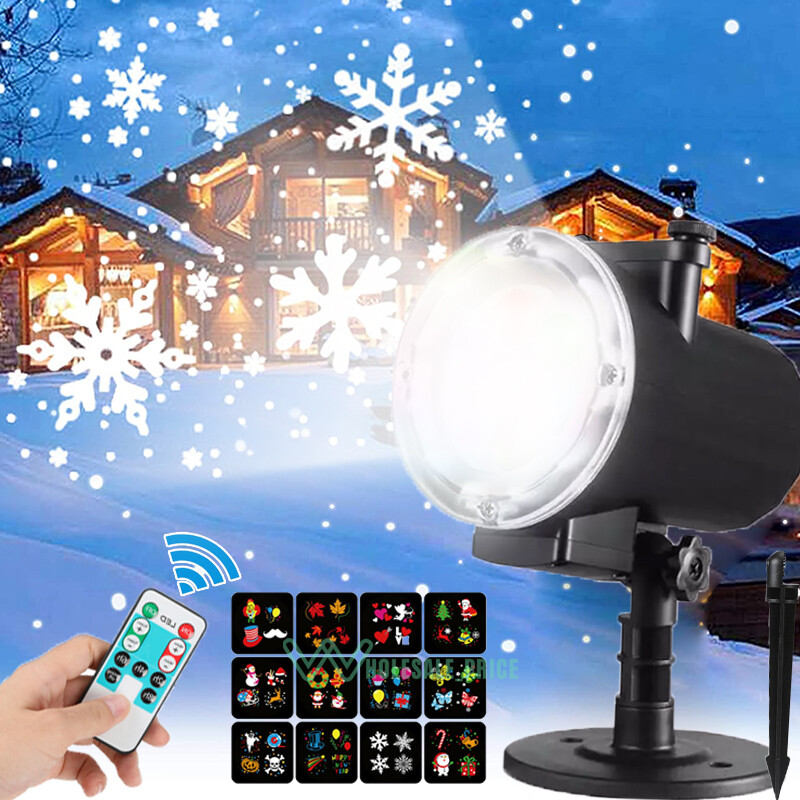 Laser Snowflake Projector Christmas Lights LEDMALL Red, Green And Blue