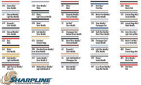 5/16" x 150' Sharpline Hot Red / Silver Met Two Line Two Color Pin ...