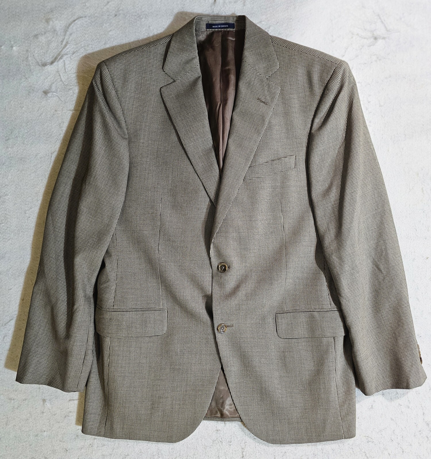 Daniel Cremieux Collection Tan Houndstooth Loro Piana… - Gem