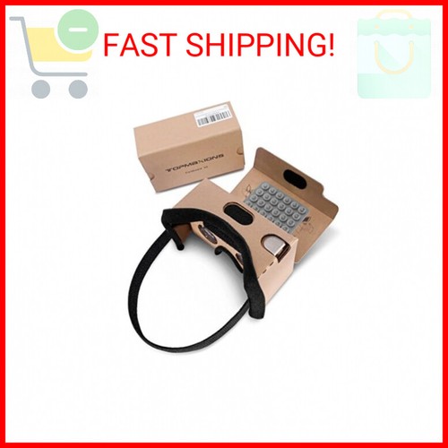 Google Cardboard,Topmaxions 3D VR Virtual Reality DIY VR Headset for 3D ...