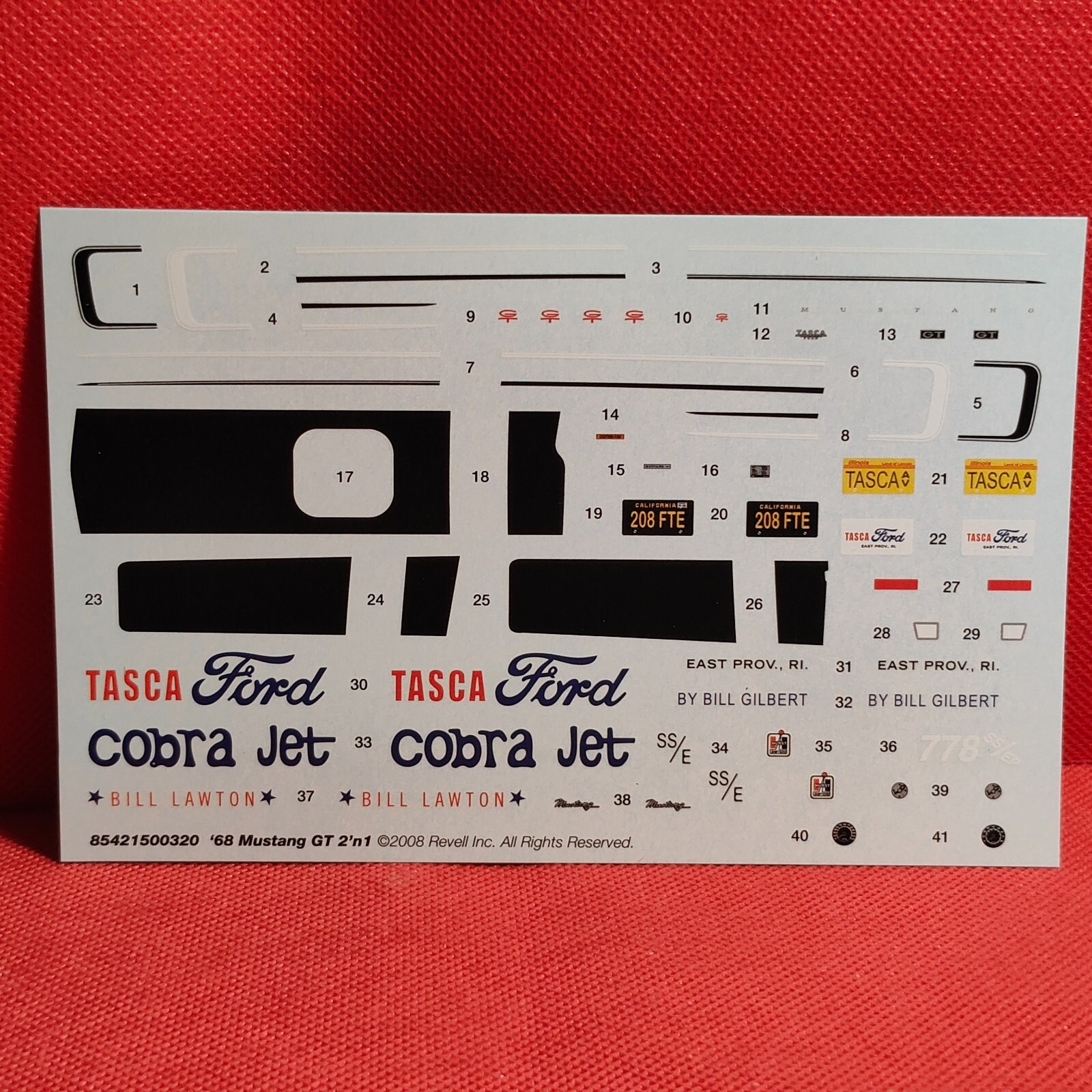 Cobra Jet Decals 1968 Ford Mustang 1:25 scale model car part Revell | eBay