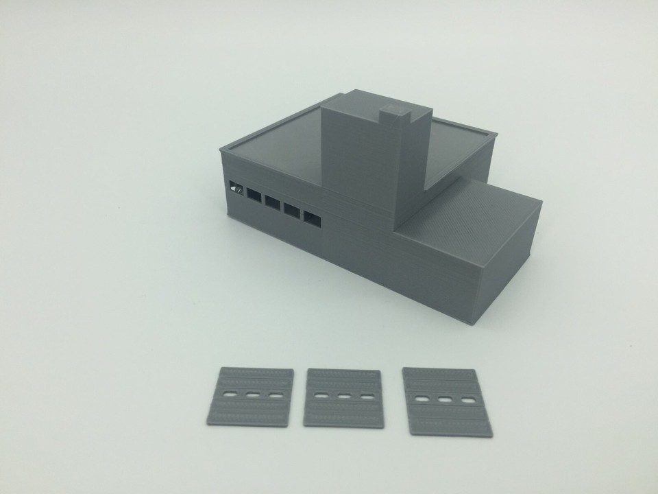 NEW! Fire Station FIREHOUSE 3 Open Bays - N Scale 1:160 Improved CUSTOM ...