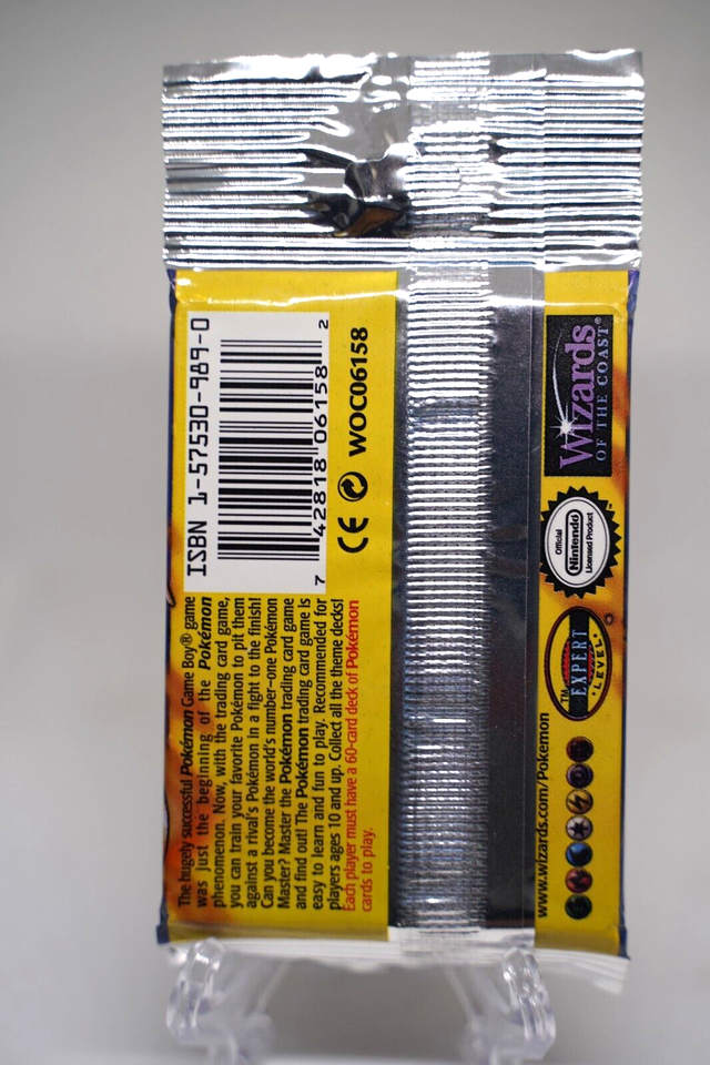 21.22g Pokemon Base Set Booster Pack Unlimited Charizard Art WOTC TCG ...