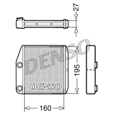 DENSO Heater Core Element - DRR09075 - Interior Heating - Genuine OE ...