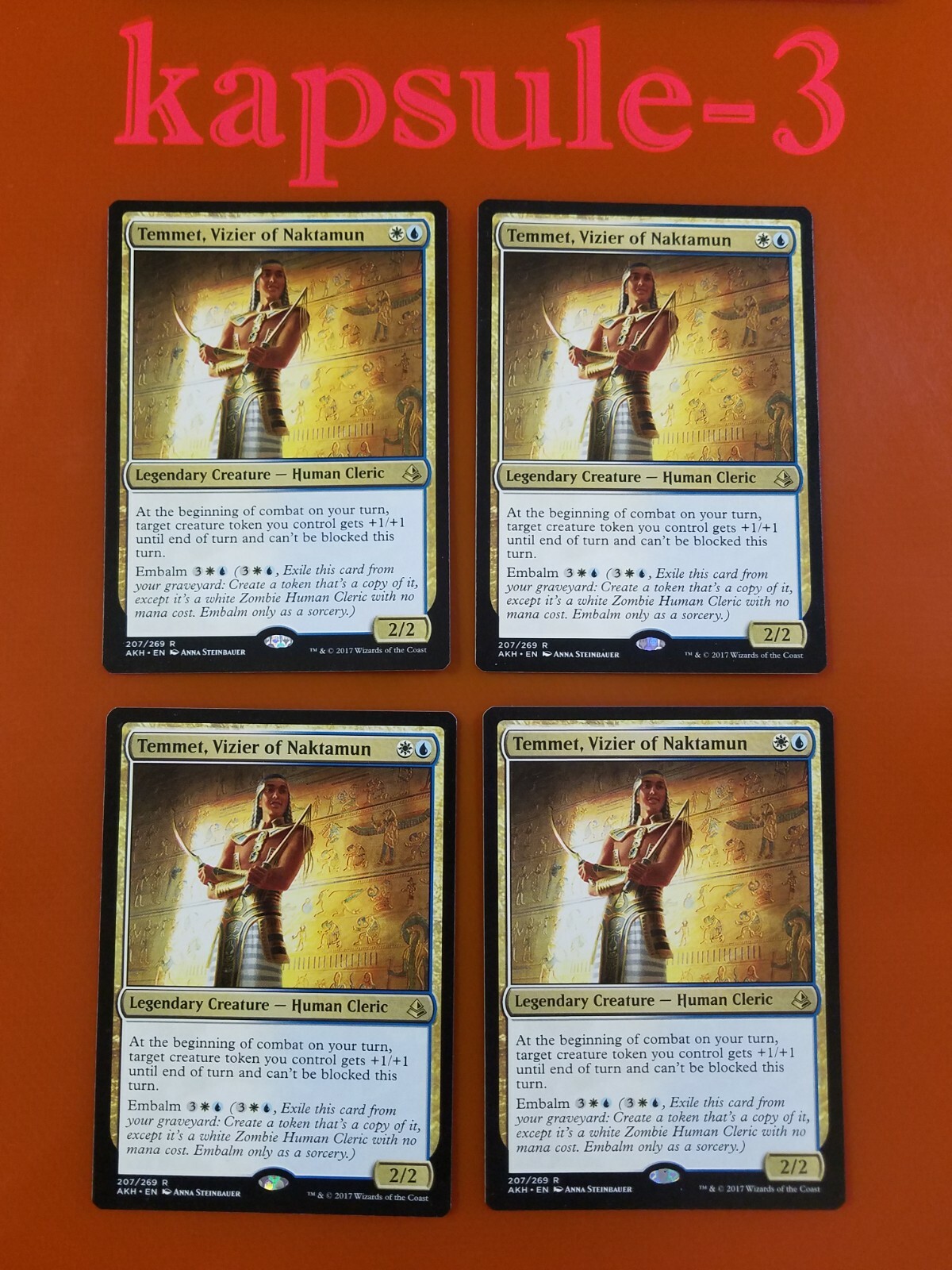 4x Temmet, Vizier of Naktamun (LP-NM) | Amonkhet | MTG Magic Cards | eBay
