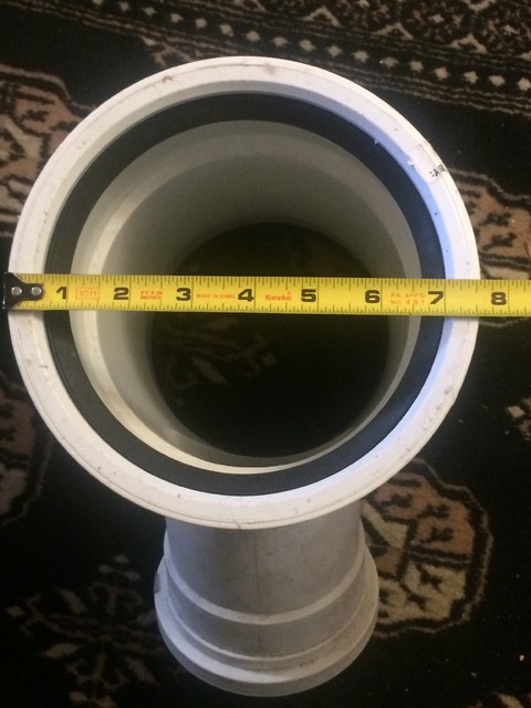 8x8x8 Y PVC Sewer Gasketed Joint Wye Fitting Coupling ASTM D-3034 8 ...