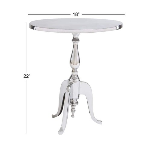 Litton Lane Silver Aluminum Traditional Accent Table | eBay