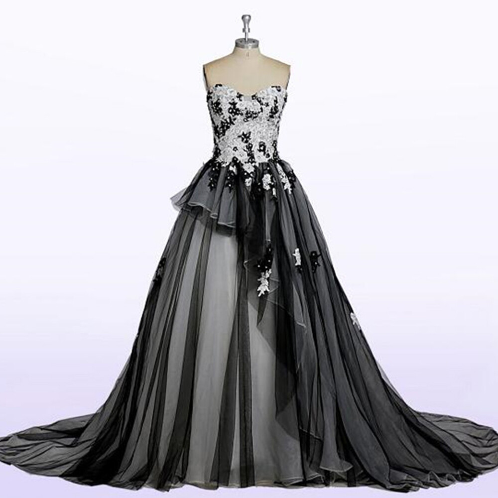 Gothic White Corset Wedding Dresses