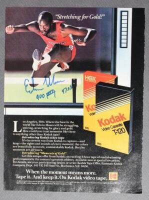 USA Olympic Champion Edwin Moses signed autographed 1984 Kodak VHS ...