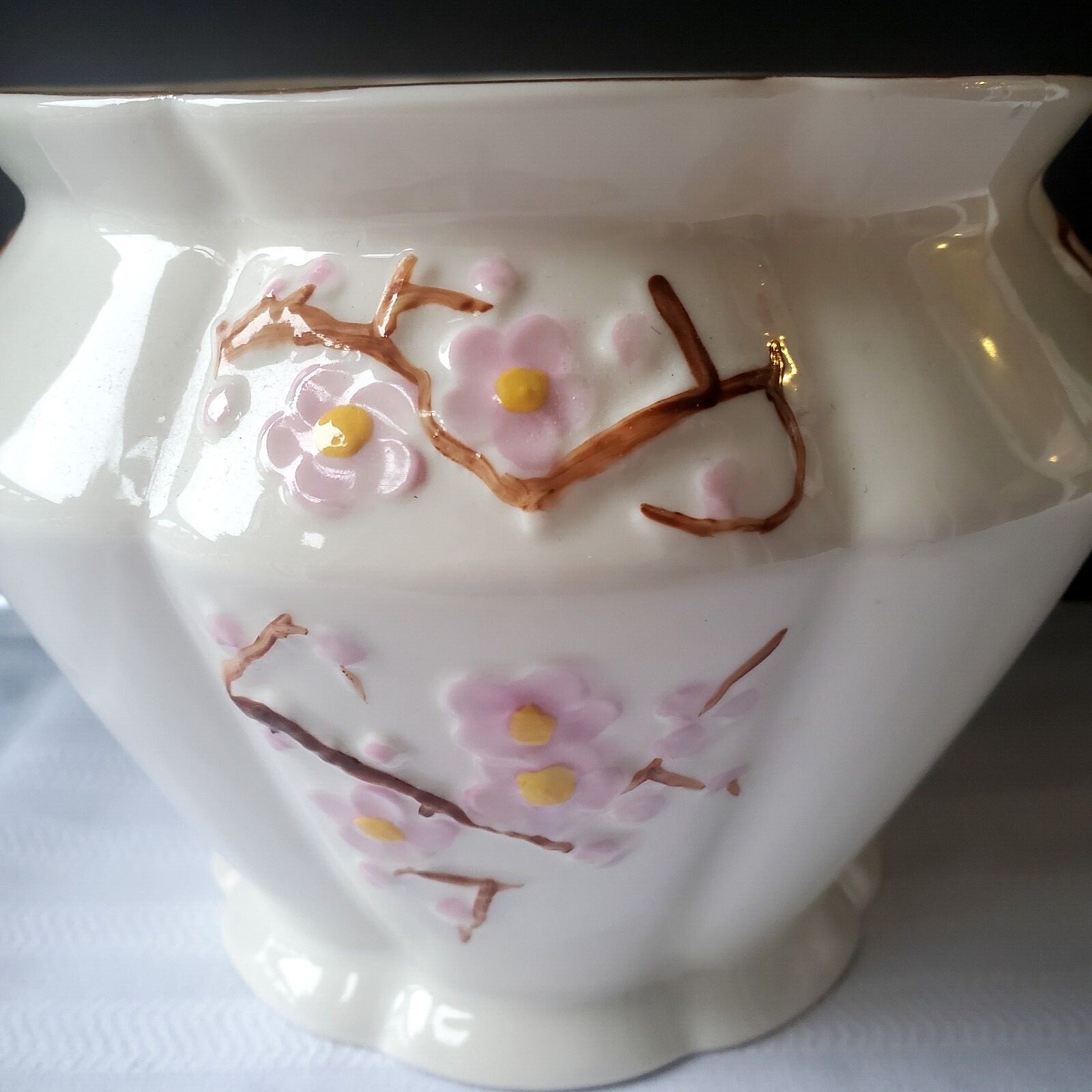 Rare Belleek in Retrospect 2001 Large Japanese Plum Blossom Planter | eBay