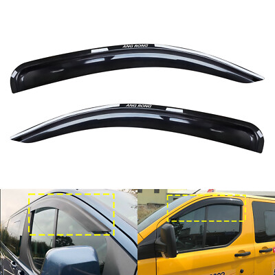 Left+Right Wind Rain Sun Window Deflectors For Ford Transit Tourneo ...