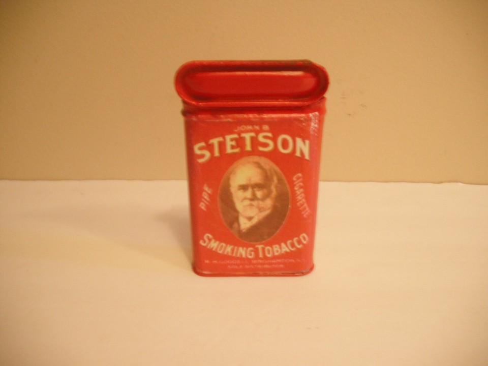 stetson tobacco, "novelty tribute" EMPTY cigarette, pipe tobacco tin | eBay