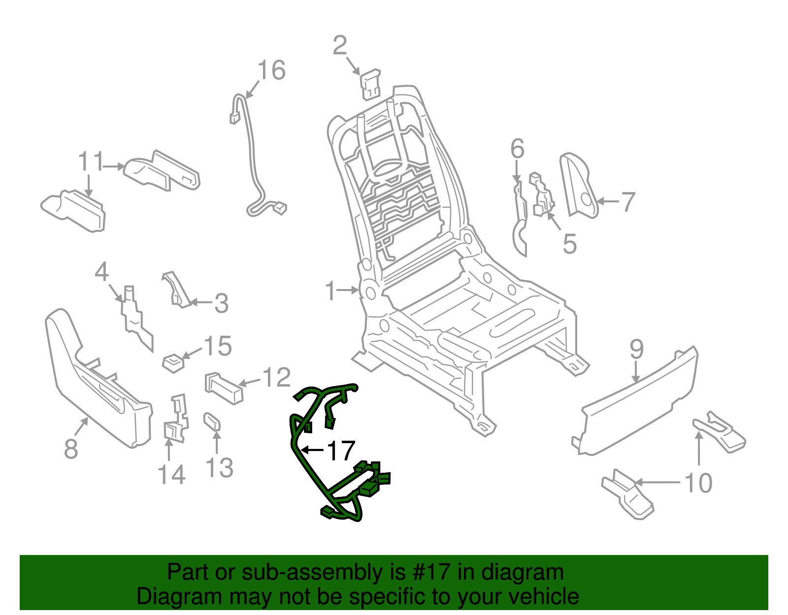 Genuine Nissan Harness Front Seat 870196JD0A / 87019-6jd0a OEM for sale ...