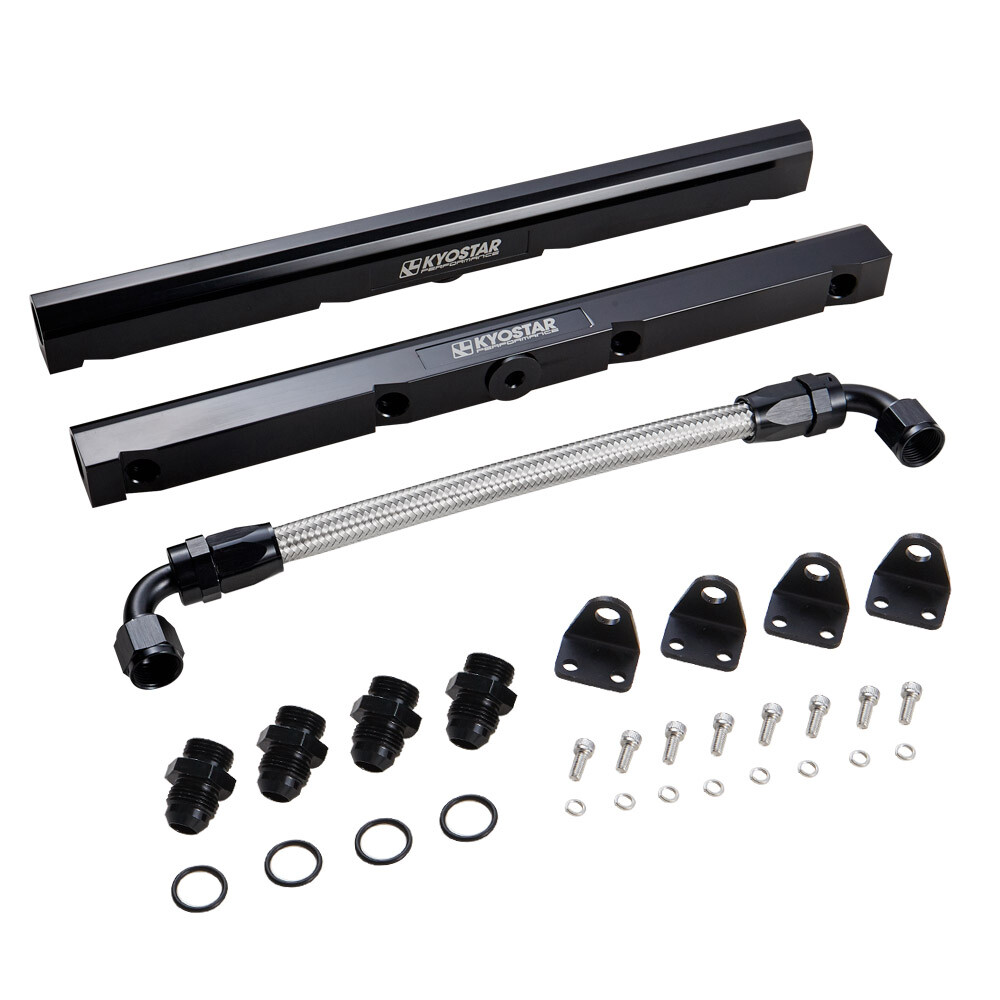 Fuel Rail Kit Black For Holden Commodore OE LS1 LS6 Intake Manifold AN8 ...