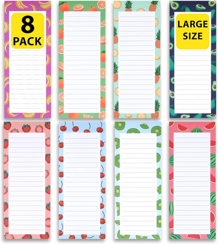 8 Large Magnetic Notepads – Big Notepads for Grocery List, Shopping ...