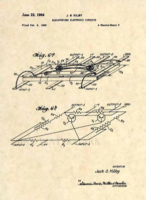 Official Microchip US Patent Art Print - Computer Software Programmer ...